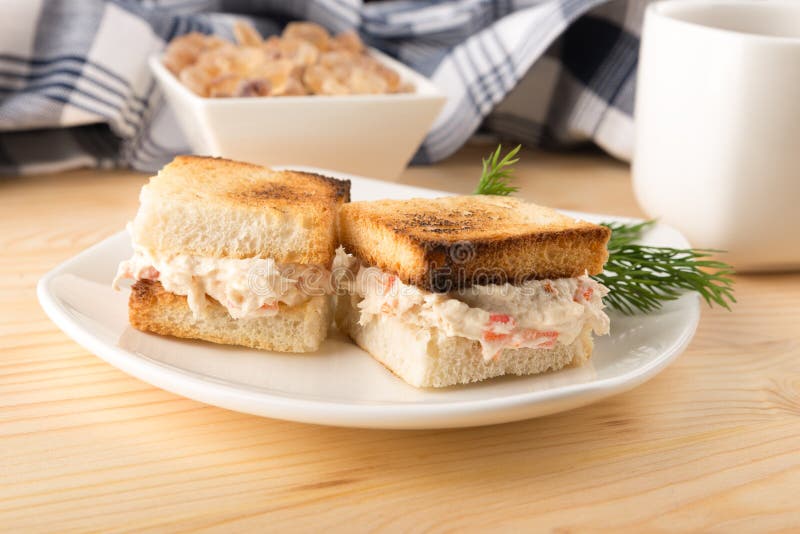 With Mini Chicken Toast Sandwich Stock Image - Image of breakfast, dill ...