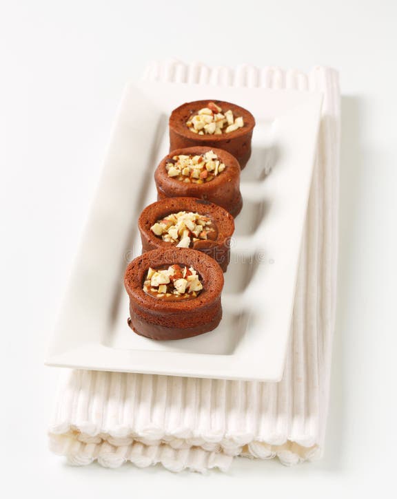 Mini Chocolate Hazelnut Cakes Stock Photo - Image of cakes, place: 38157728