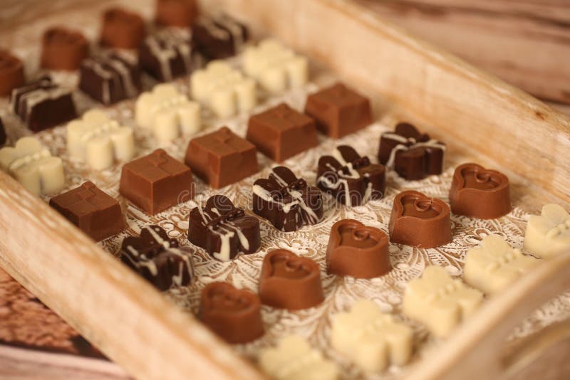 Mini chocolate treats stock image. Image of brown, difference - 49830765