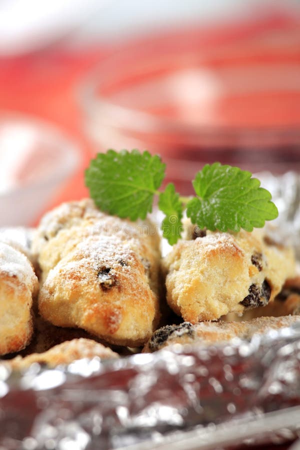 Mini Christmas stollen stock image. Image of closeup - 31633525