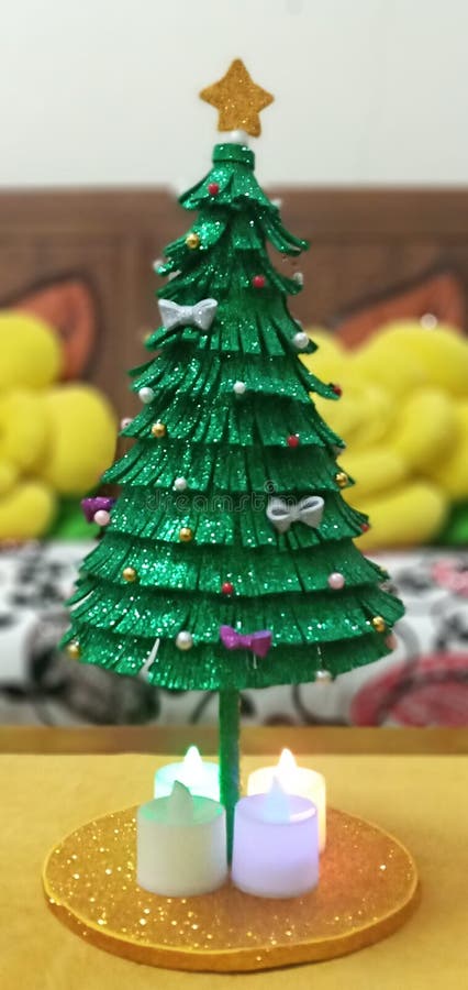 Mini Christmas Tree Handmade Craft Stock Photo - Image of handmade ...