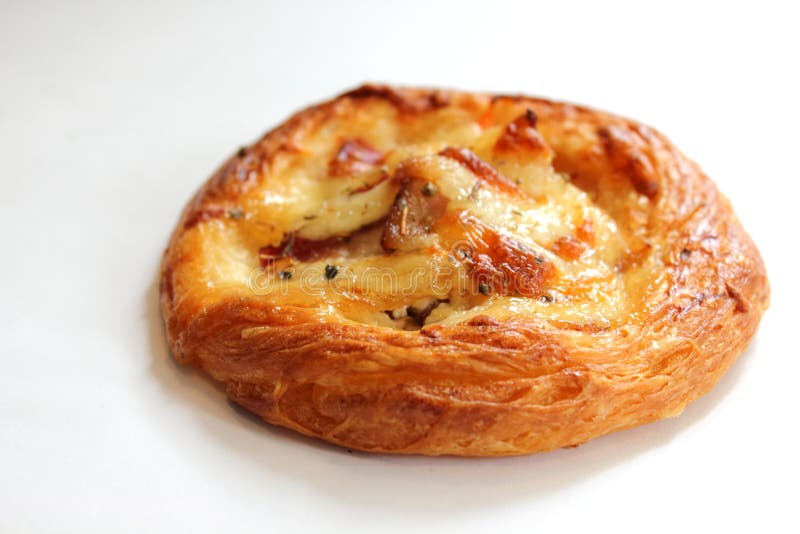 Mini Circle Pizza Isolated on White Background. Stock Image - Image of ...