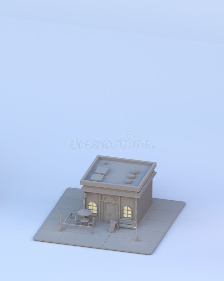 Mini city building stock illustration. Illustration of render - 95483705