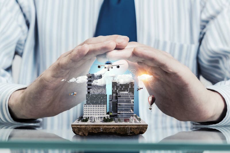 Mini City Design . Mixed Media Stock Image - Image of skyscraper ...