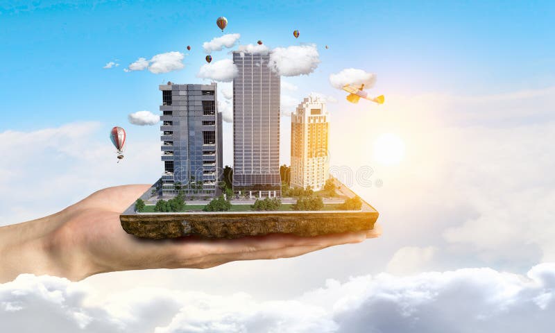 Mini city design stock photo. Image of tower, collaboration - 93226510