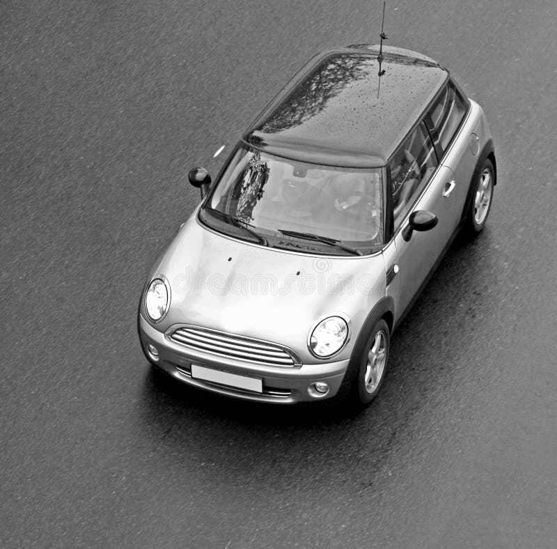 Mini coche blanco imagen de archivo. Imagen de mini, poco - 946197