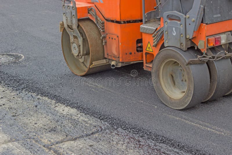 Mini compactor roller stock photo. Image of construction - 33466988