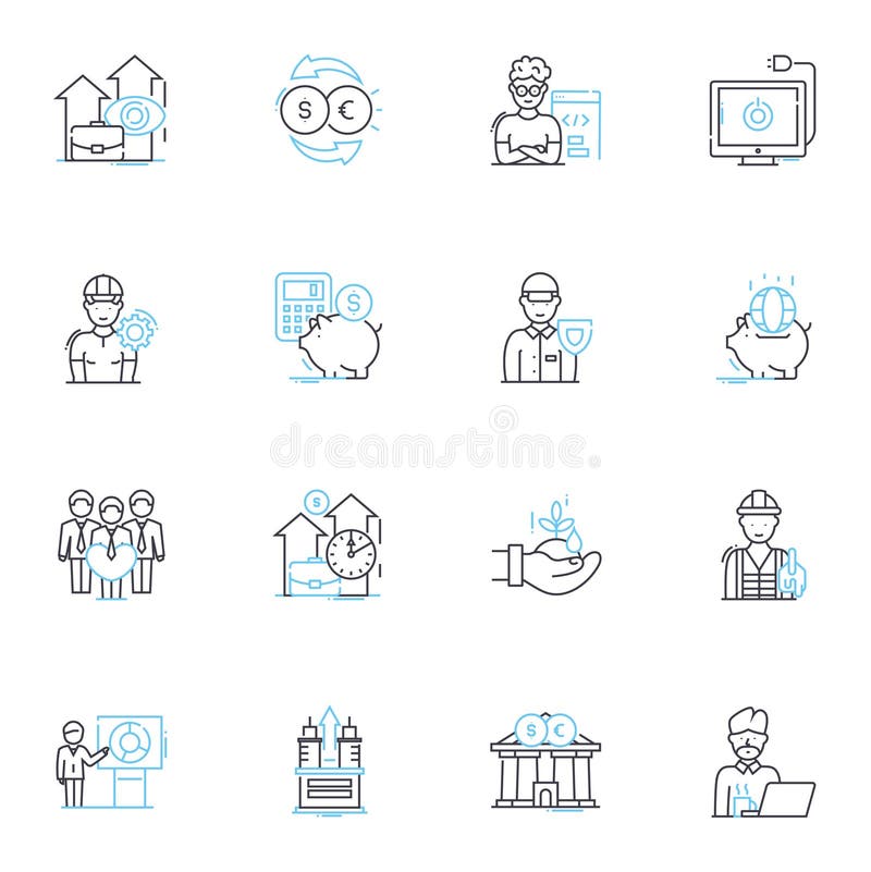 Mini Company Linear Icons Set. Innovation, Creativity, Craftsmanship ...