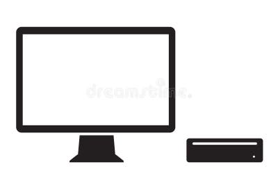 Mini computer icon stock vector. Illustration of desktop - 11865286