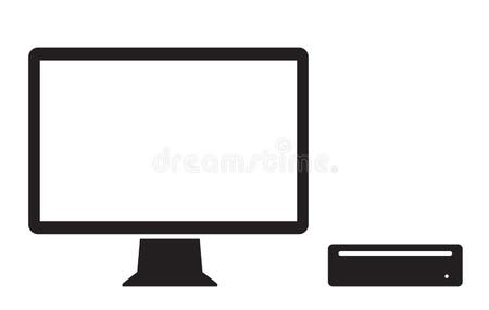 Mini computer icon stock vector. Illustration of desktop - 11865286