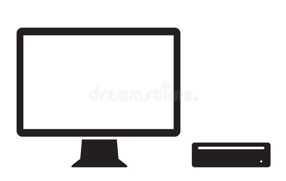 Mini computer icon stock vector. Illustration of desktop - 11865286