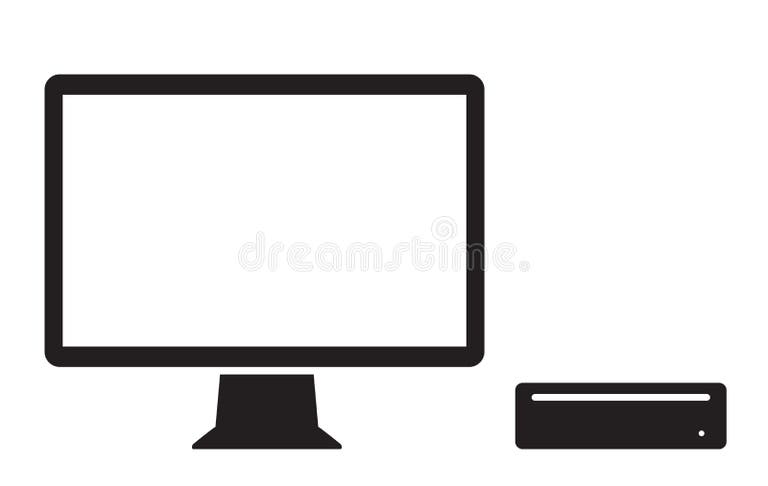 Mini computer icon stock vector. Illustration of desktop - 11865286