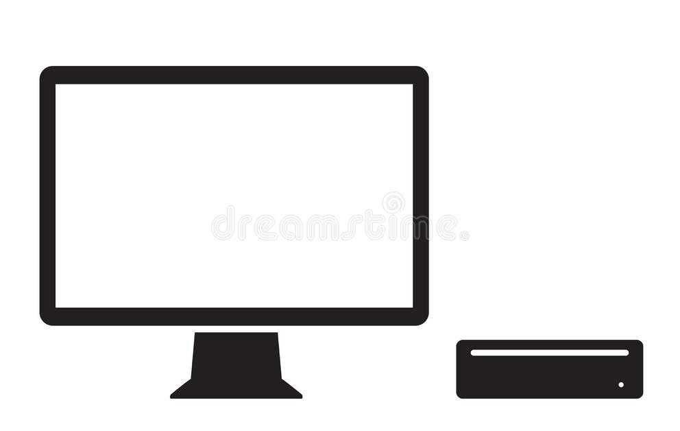 Mini computer icon stock vector. Illustration of desktop - 11865286