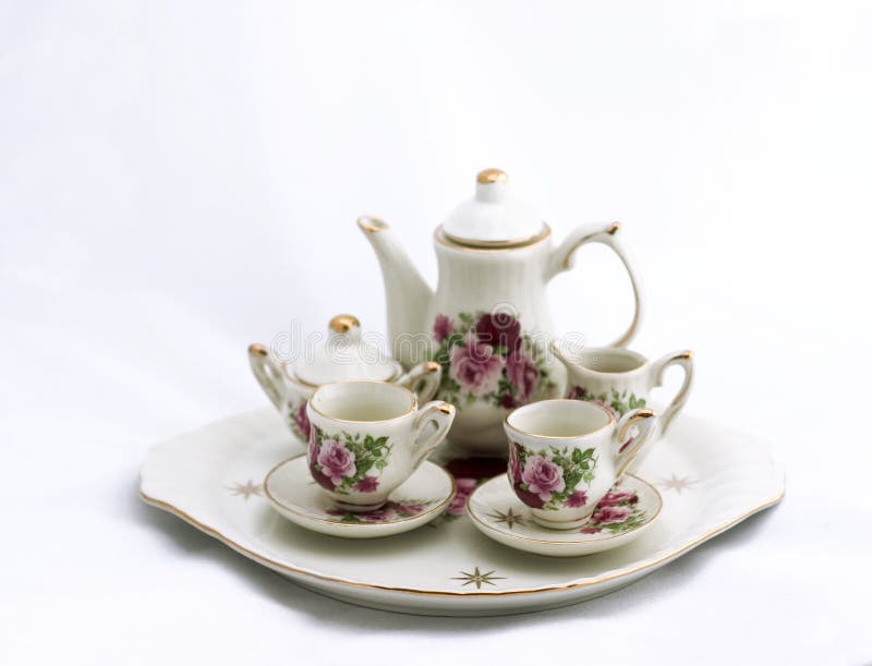 Mini conjunto de té imagen de archivo. Imagen de hermoso - 332291