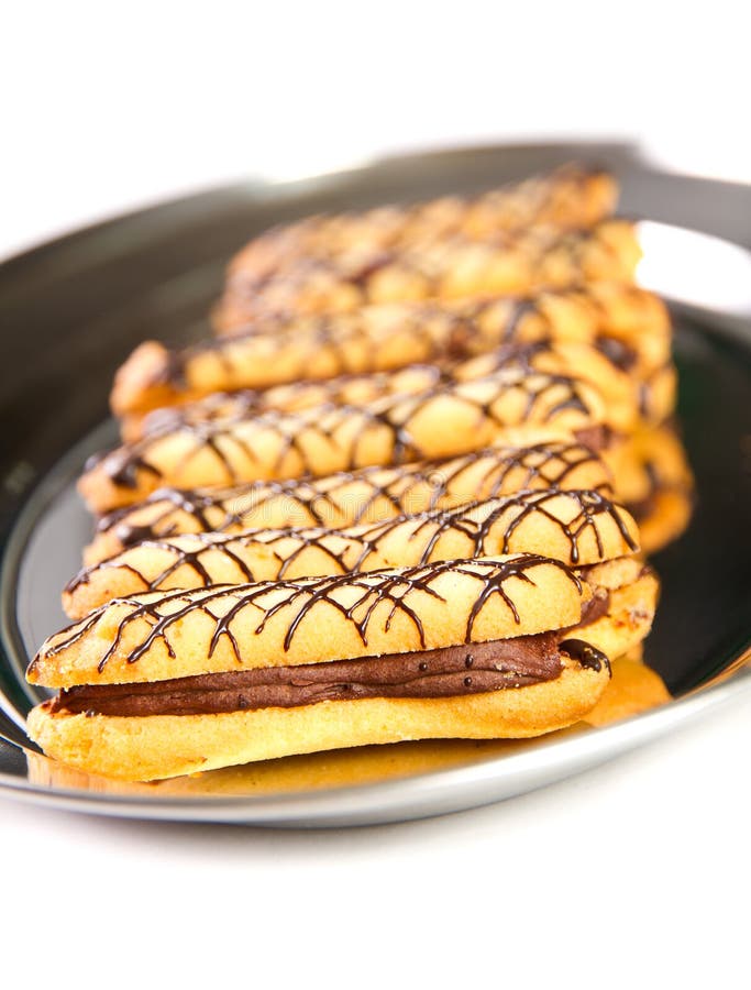 Mini cookies stock image. Image of custard, plate, baked - 32619669