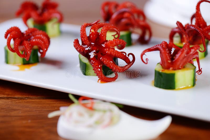 Mini Cooking Octopus stock image. Image of animal, delicious - 126767195