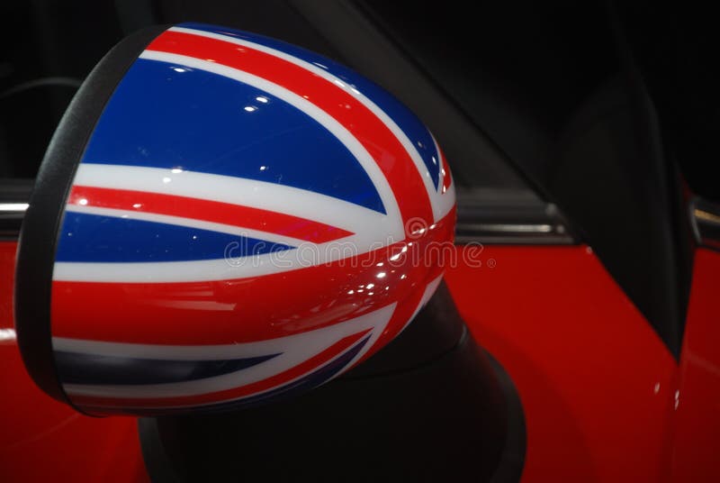 Mini cooper wing mirror editorial photography. Image of horse - 107746407