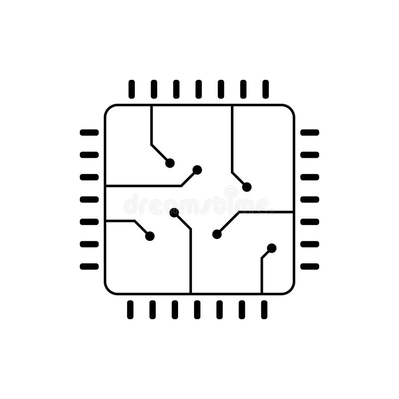 Mini CPU Icon Flat Style. . Mini CPU. Basic Icon for Apps UI. Nano Web ...