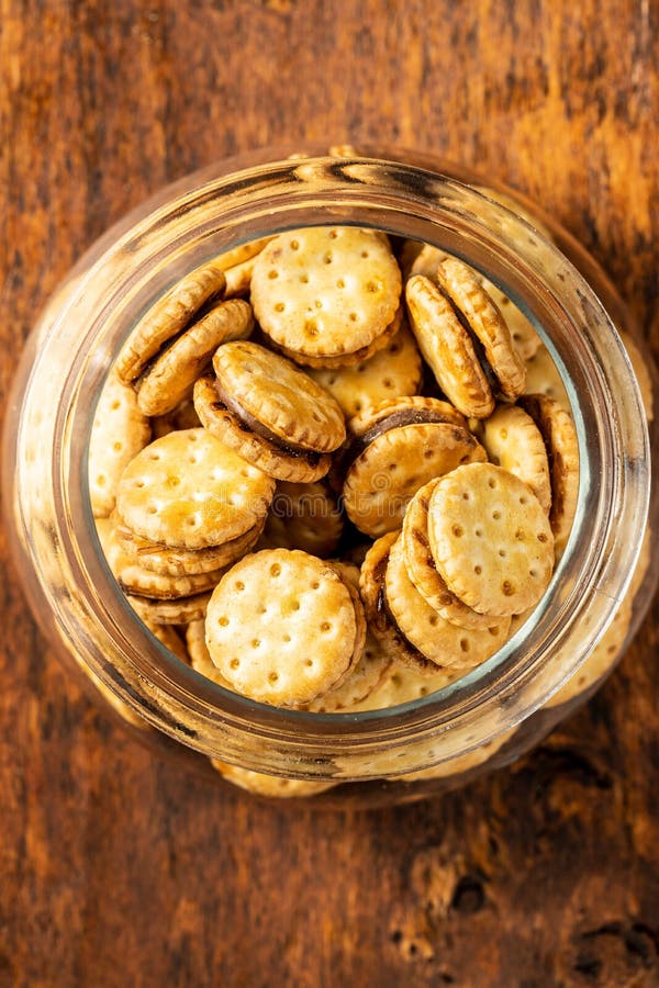 Mini Cream Sandwich Cookies Stock Photo - Image of dessert ...