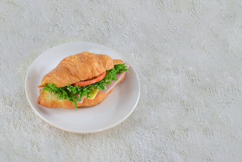 Mini Croissant Ham Cheese stock image. Image of snack - 252447345