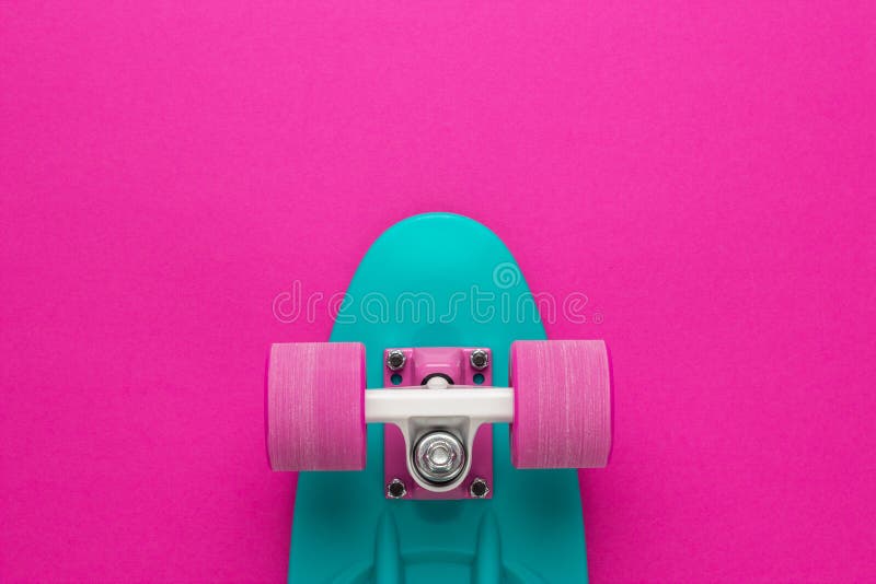 Mini cruiser board truck stock photo. Image of upside - 96214312