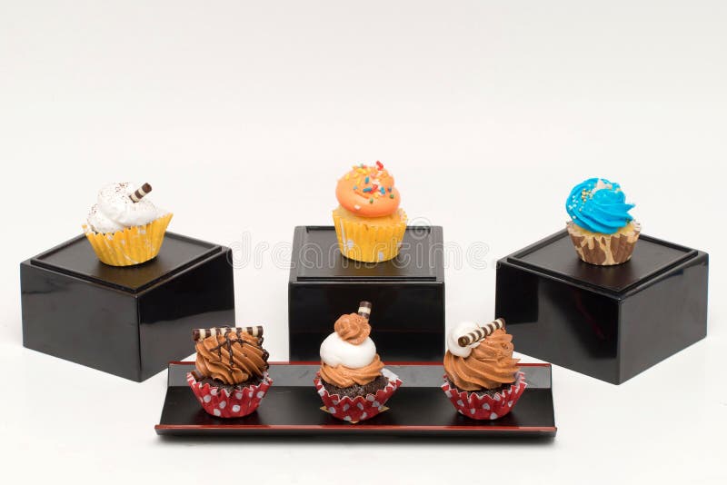 Mini Cupcakes with Assorted Flavors Stock Photo - Image of fruit ...