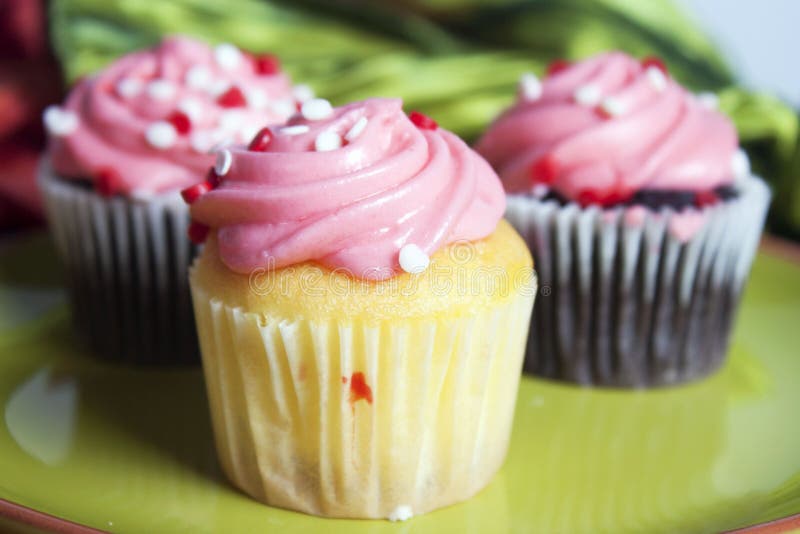 Stack of cupcakes stock image. Image of food, decorated - 10597475