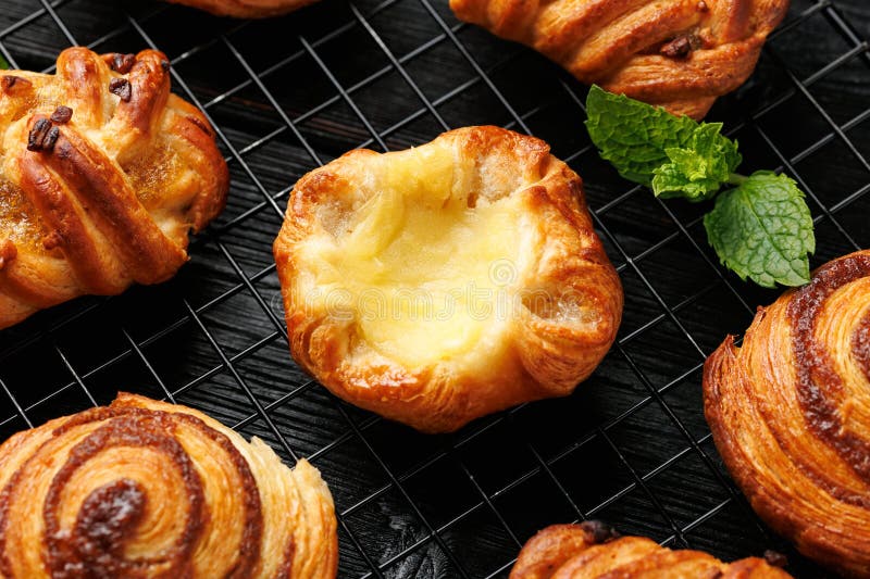 Mini Danish Pastry Selection. Maple Pecan Plaits, Cinnamon Swirls and ...