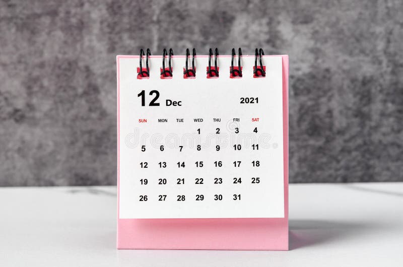 Mini Desk Calendar December 2021 Stock Photo - Image of december, blank ...