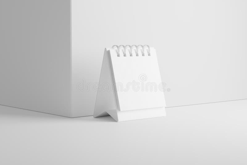Mini Desk Calendar White Blank 3D Rendering Mockup Stock Illustration ...
