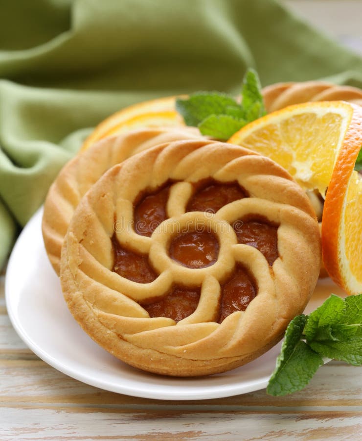 Mini Dessert Tarts with Orange Stock Photo - Image of cream, food: 39108682