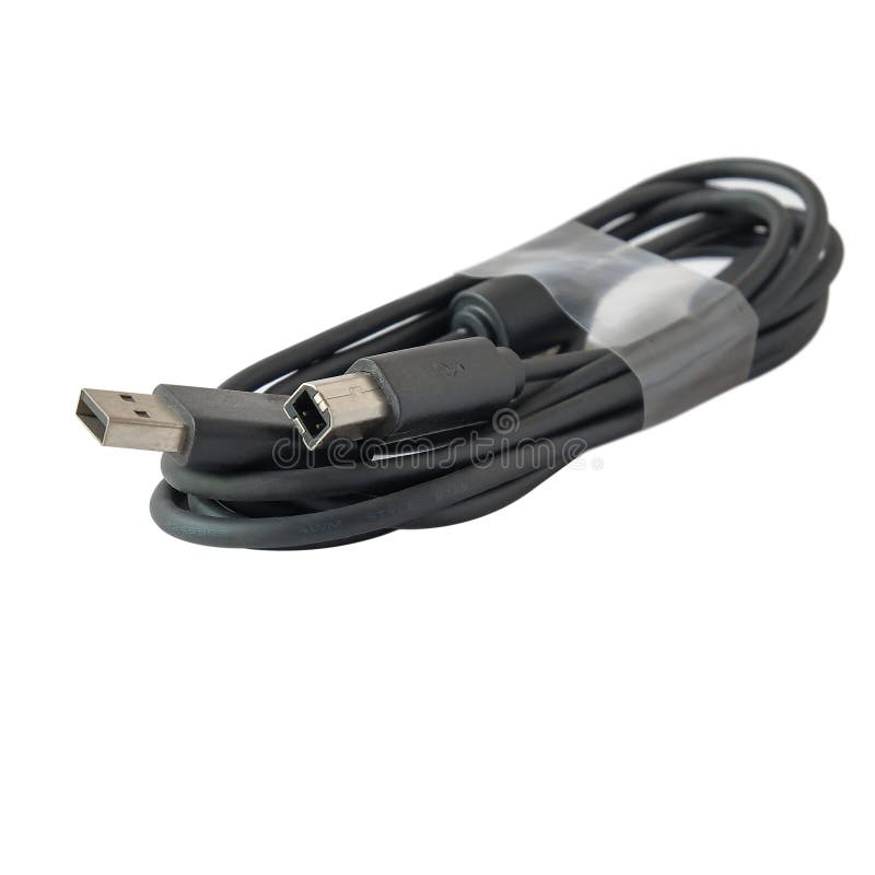 Mini Display Port and Display Port Cables or Cable Connections on White ...