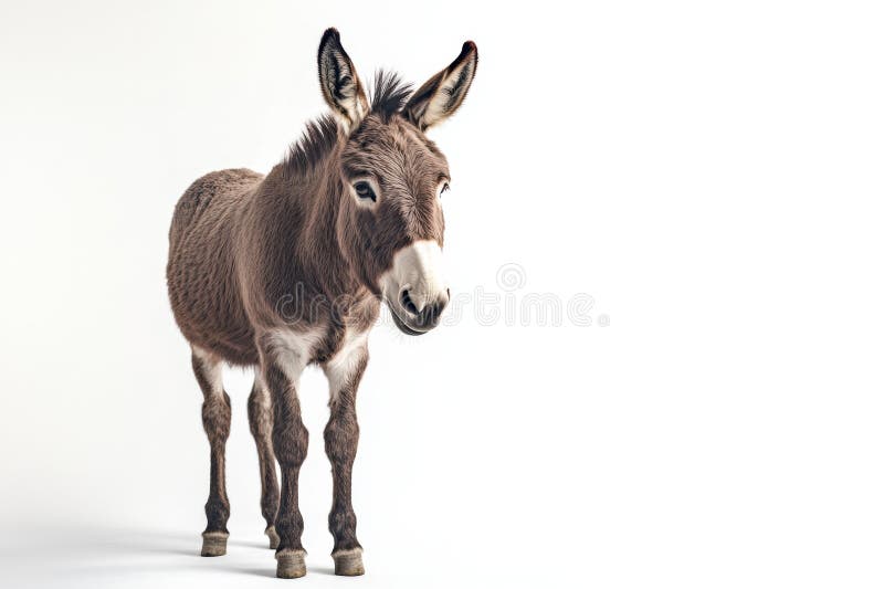 A Mini Donkey in the Stable of a Petting Zoo Stock Image - Image of ...