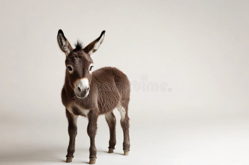 A Mini Donkey in the Stable of a Petting Zoo Stock Image - Image of ...