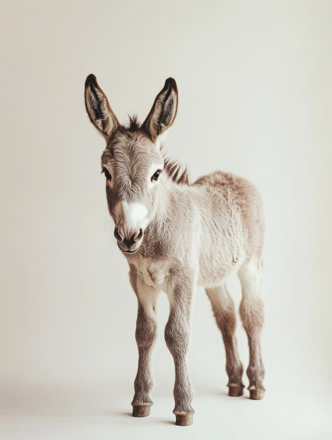 A Mini Donkey in the Stable of a Petting Zoo Stock Image - Image of ...