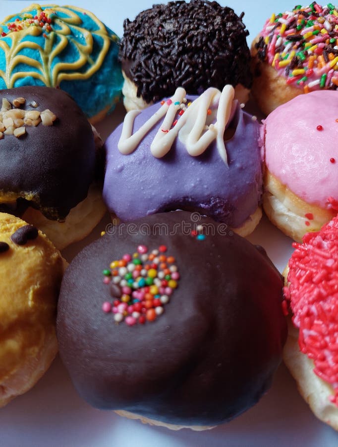 Mini-doughnut with Various Creation of Sweet Stock Image - Image of ...