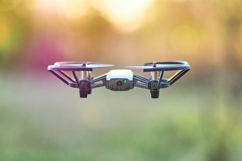 Mini Drone Flying Front View Stock Photo - Image of aerial, film: 192019292