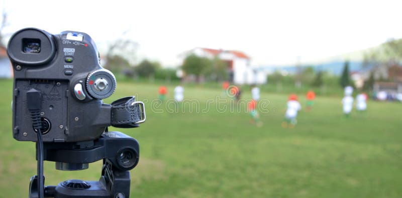 Mini Dv Camera Recording Soccer Match Stock Photo - Image of football ...