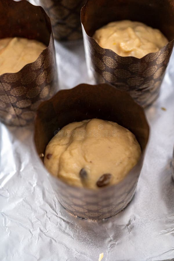 Mini Easter Bread Kulich stock image. Image of baking - 276417143