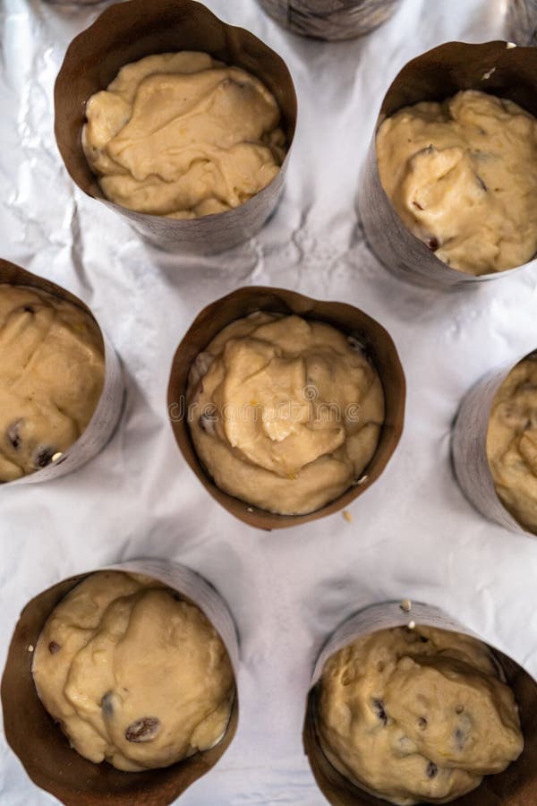 Mini Easter Bread Kulich stock image. Image of making - 278829631