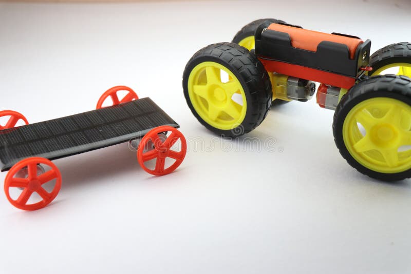 Mini Electric Car and Small Solar Car Working Models Side To Side ...