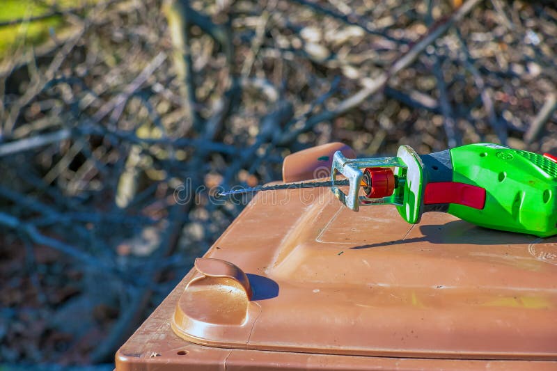 Mini Electric Saw for Cutting Small Branches of Trees and Shrubs is ...