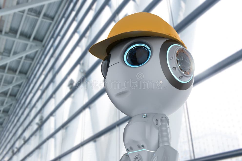 Mini engineer robot stock illustration. Illustration of engineering ...