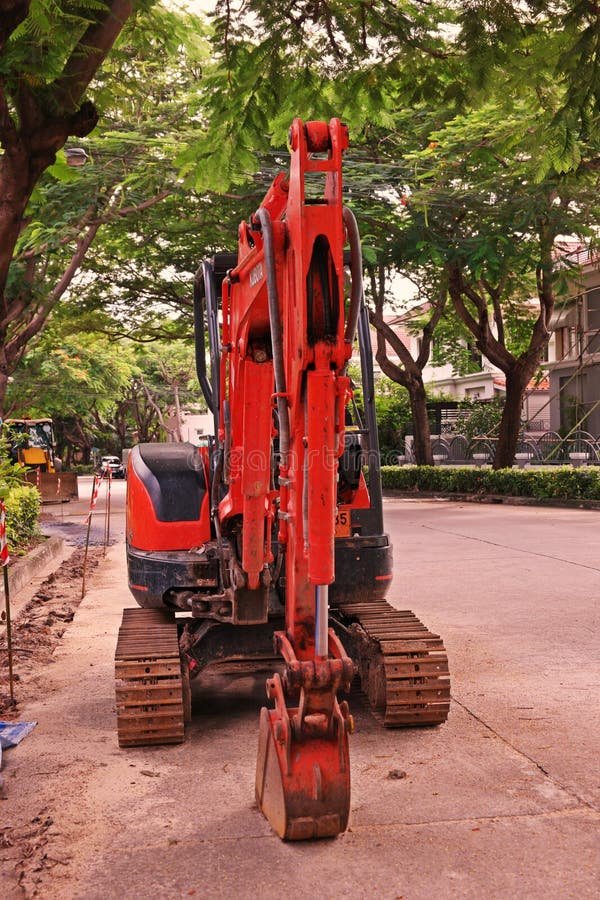 Mini Excavator stock photo. Image of land, bulldozer - 95965610