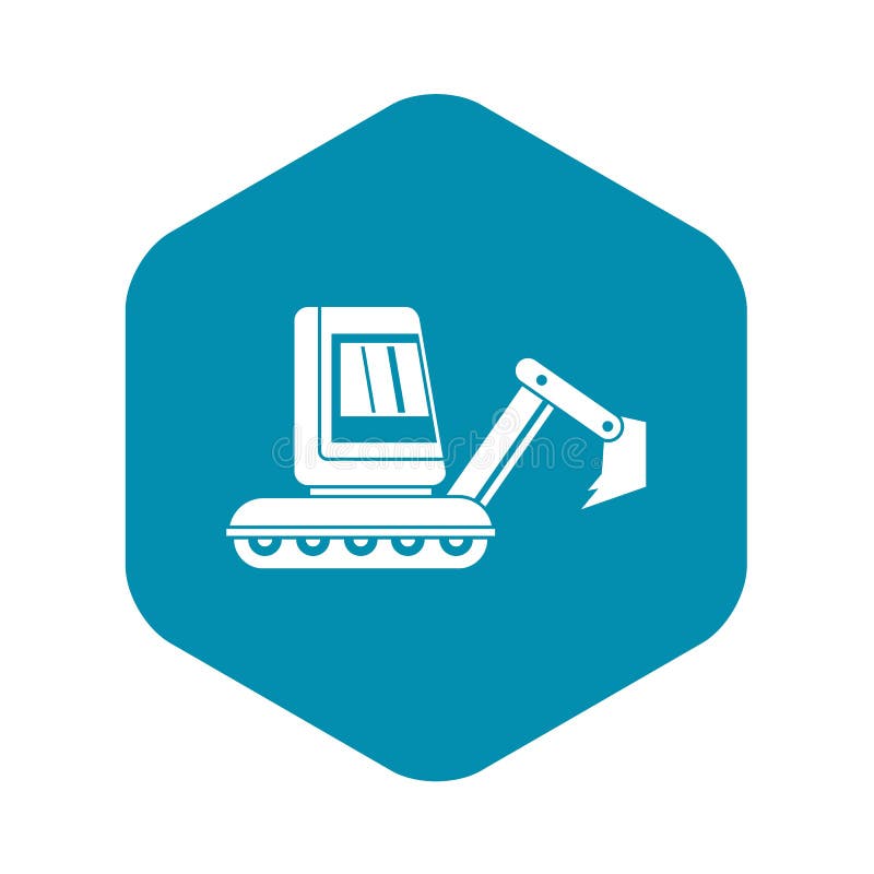 Excavator Icon, Outline Style Stock Vector - Illustration of industrial ...