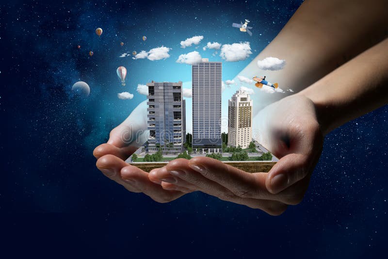 New Development Project. Mixed Media Stock Photo - Image of building ...