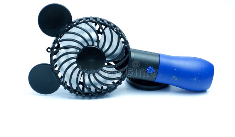 A Mini Fan Toy on a White Background Isolated Stock Photo - Image of ...