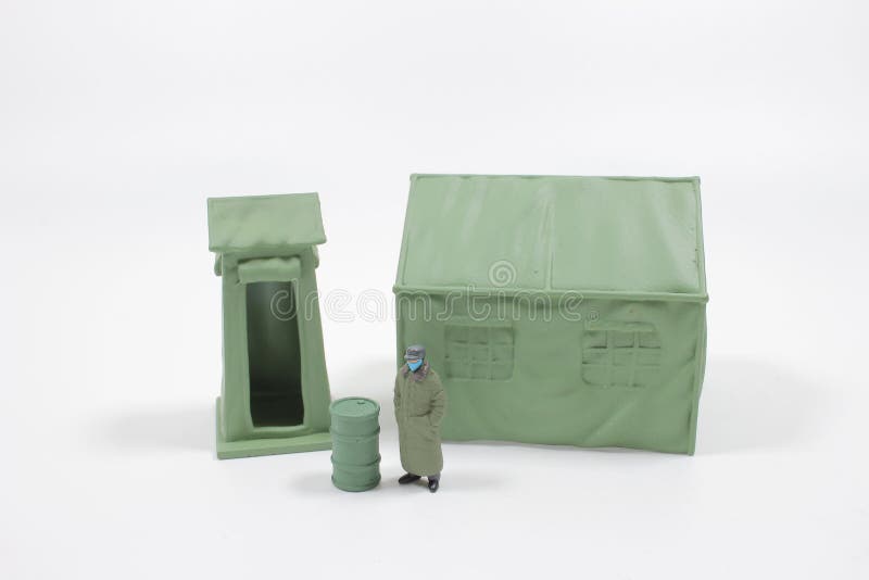 The Mini Figure of Army Keep the Logistic, Packaged Goods Stock Photo ...