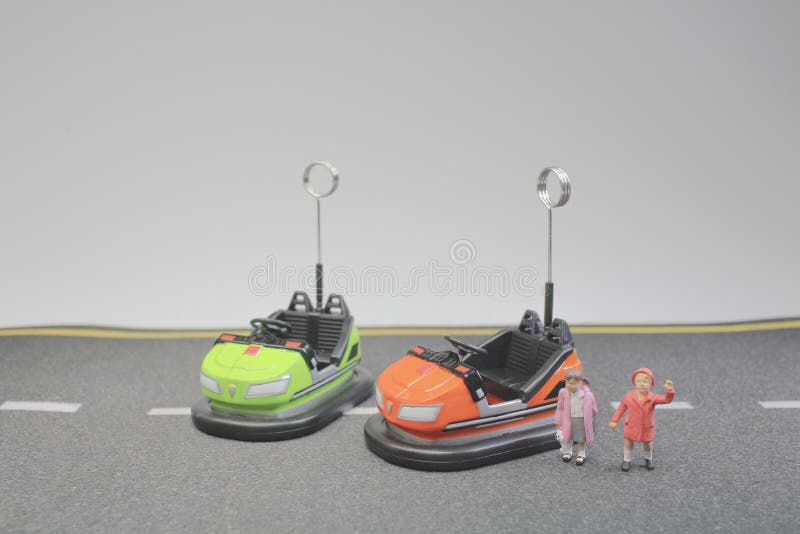 A Mini Figure of a Bumper Car Stock Photo - Image of carnival ...