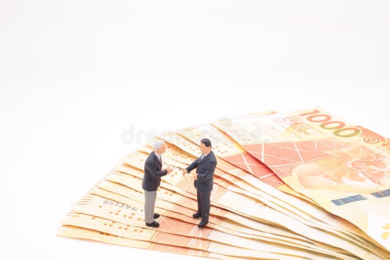 The Mini of Figure Business Man on the Bank Note Stock Photo - Image of ...